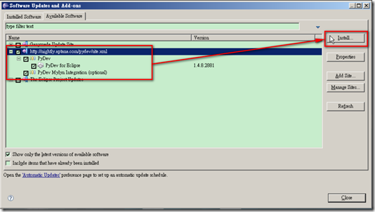 阿莫的學習旅程: GAE+Python+PyAMF+Flex入門（五）：安裝aptana Plug-in